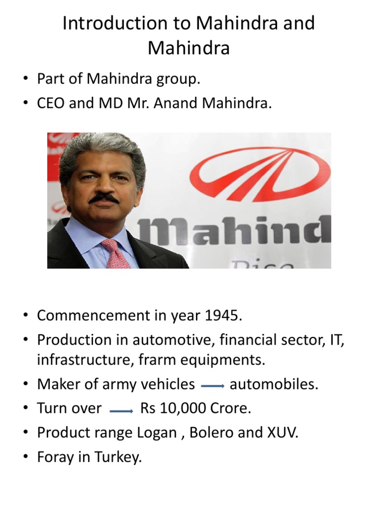 Introduction To Mahindra and Mahindra | PDF