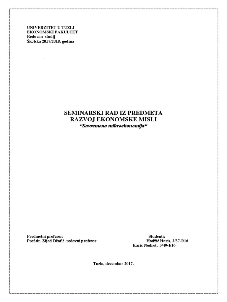 Savremena Mikroekonomija | PDF