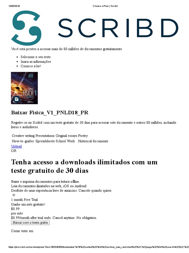 Subscription Plans and Options for Accessing Documents on Scribd | PDF