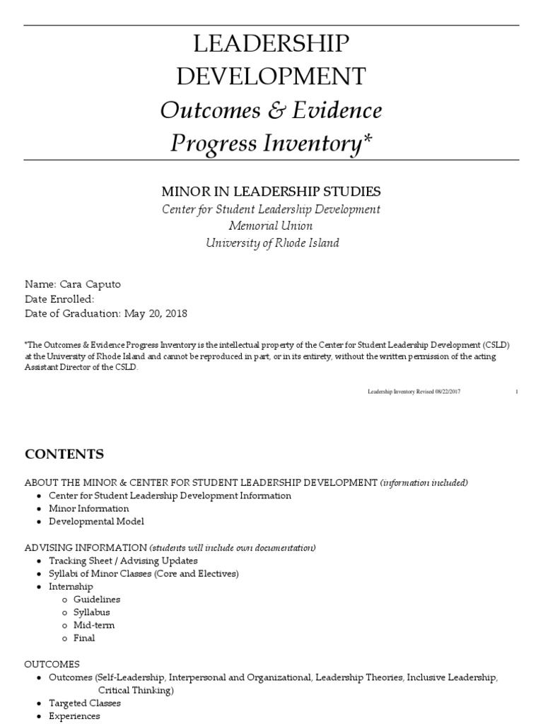 Leadership Development Journal Final | PDF | Relaxation (Psychology ...