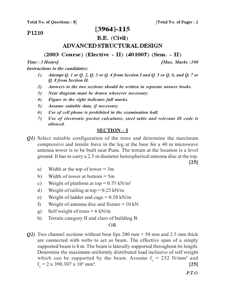 Advanced Structural Design Overview | PDF | Beam (Structure) | Civil ...