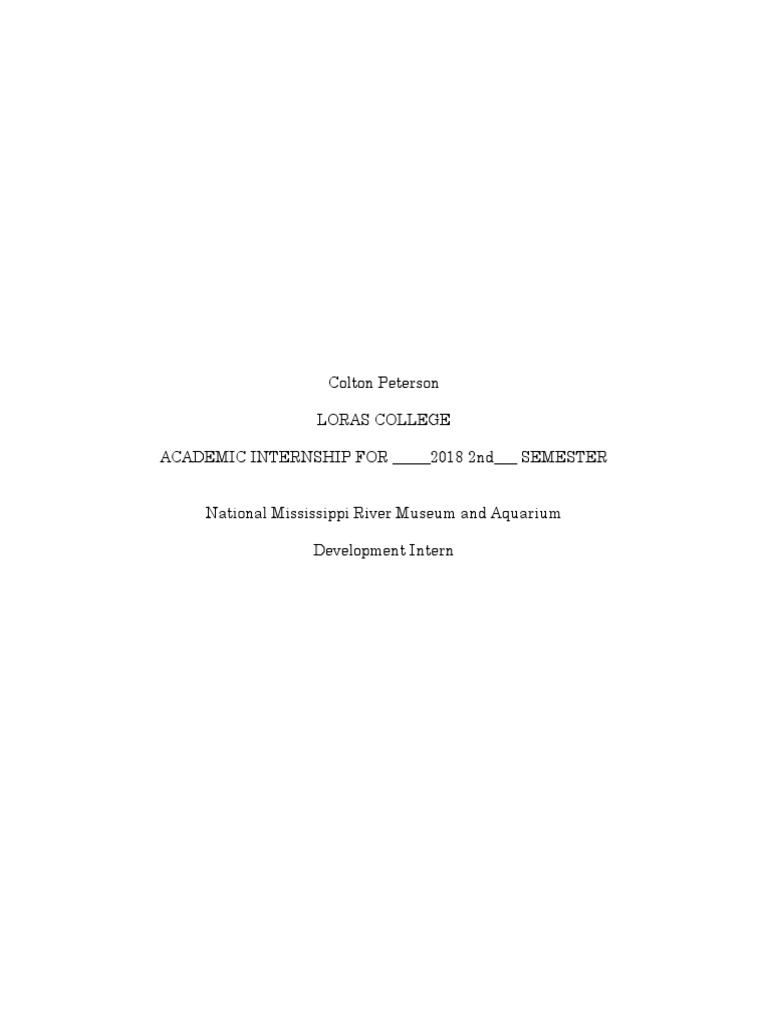 Internship Title Page | PDF