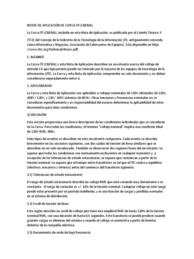 Curva Itic | PDF | voltaje | Olas