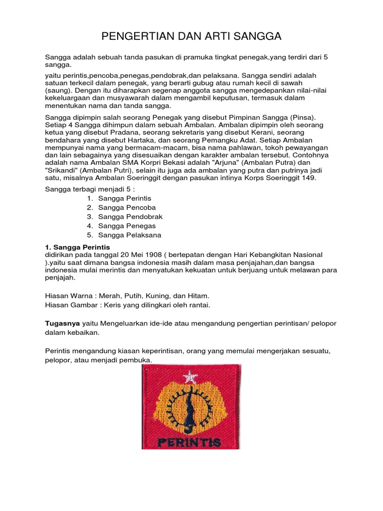 Pengertian Dan Arti Sangga | PDF