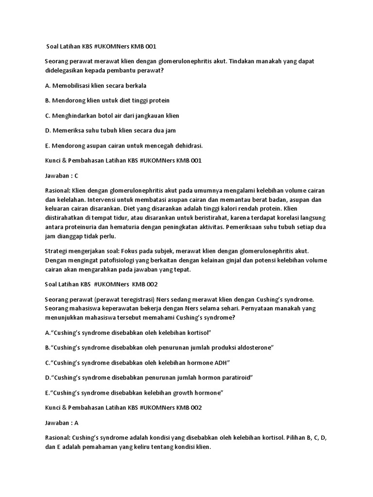 Soal Ujian Ukom Ners | PDF