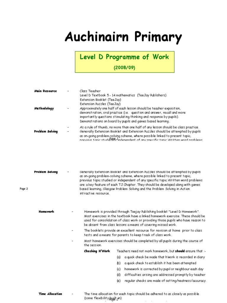 Level D Course CWK (WP) | PDF | Geometry | Teachers