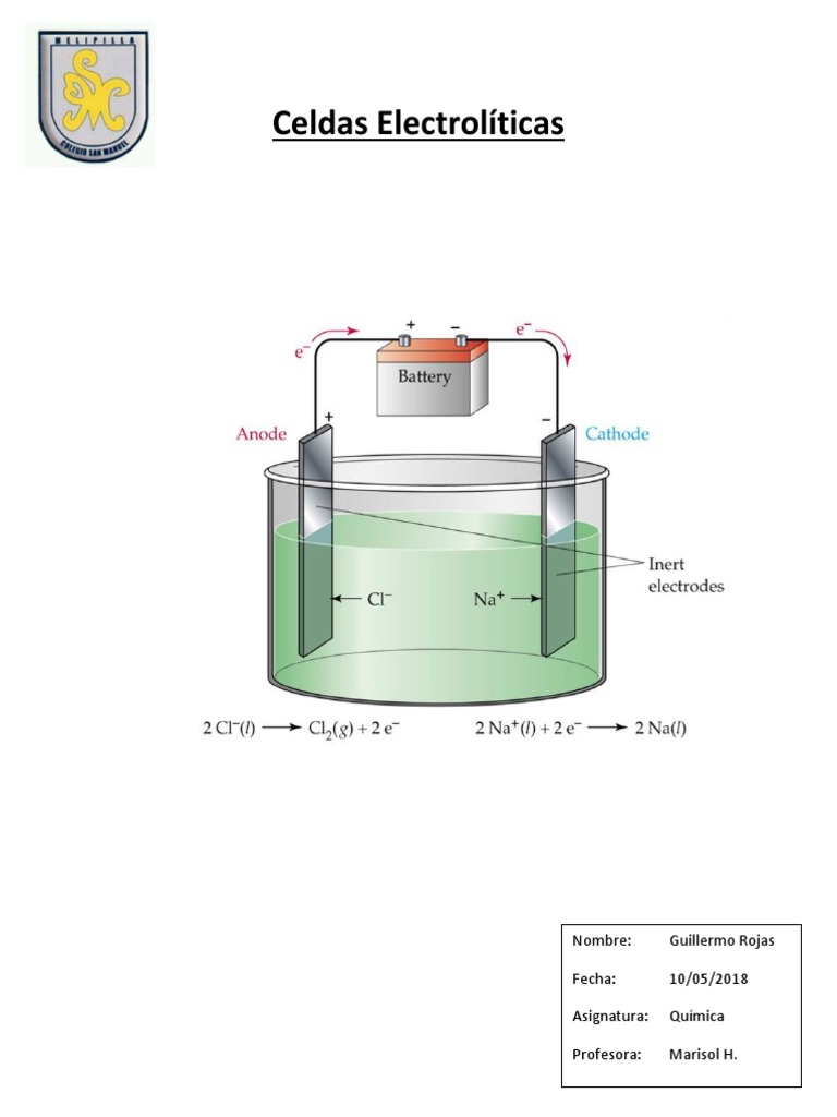 Análisis de celdas electrolíticas: Estudio de la electrólisis del agua | PDF | Redox | Electrodo