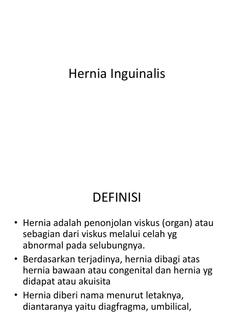 Hernia Inguinalis | PDF