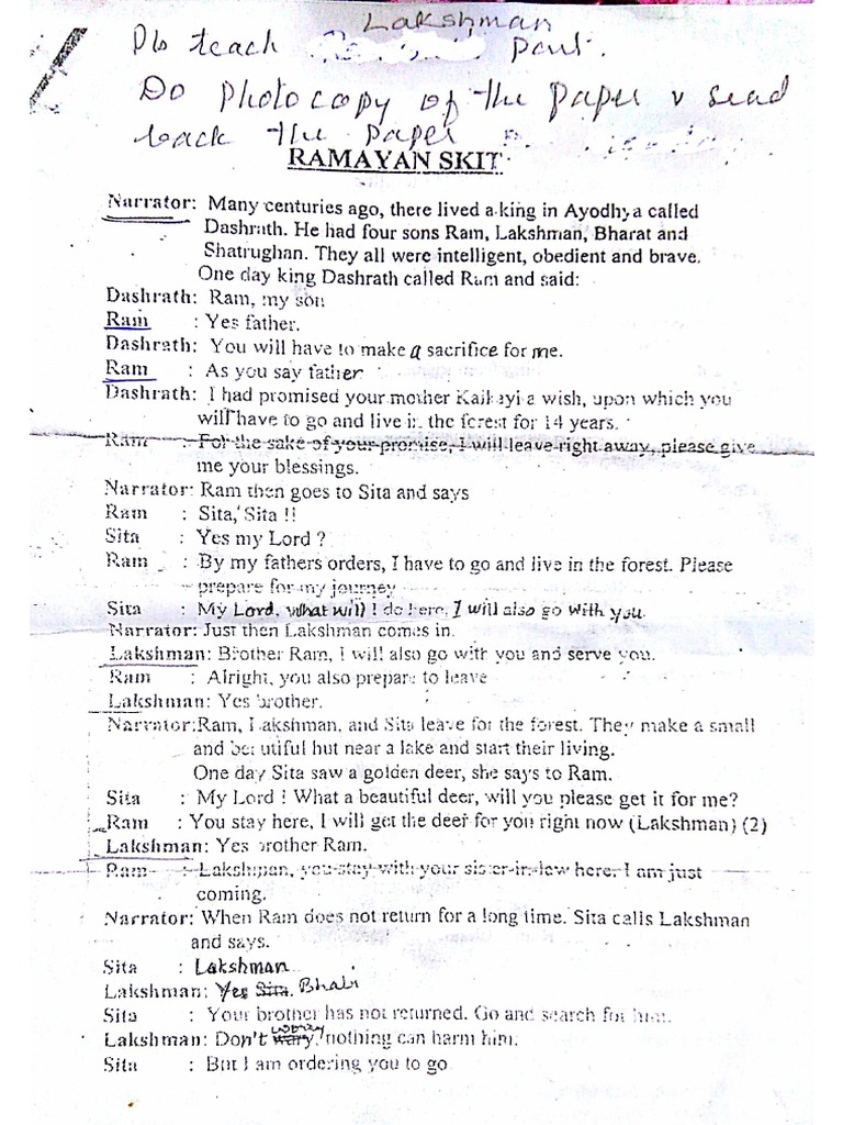 Ramayan Play Script PDF | PDF