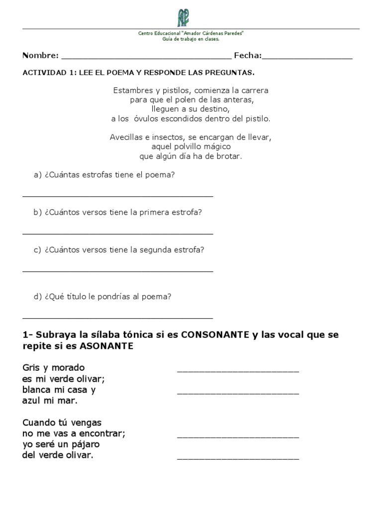 Guia de Poemas Completo | PDF | Rima | Ocio