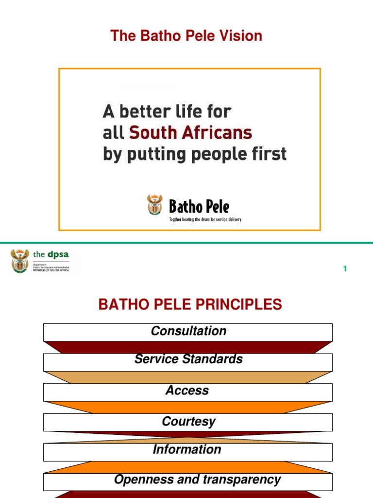 Batho Pele Principles Explained | PDF | Business | Economies