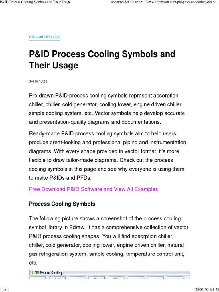 P&ID Cooling Symbols Overview | PDF | Refrigeration | Computing