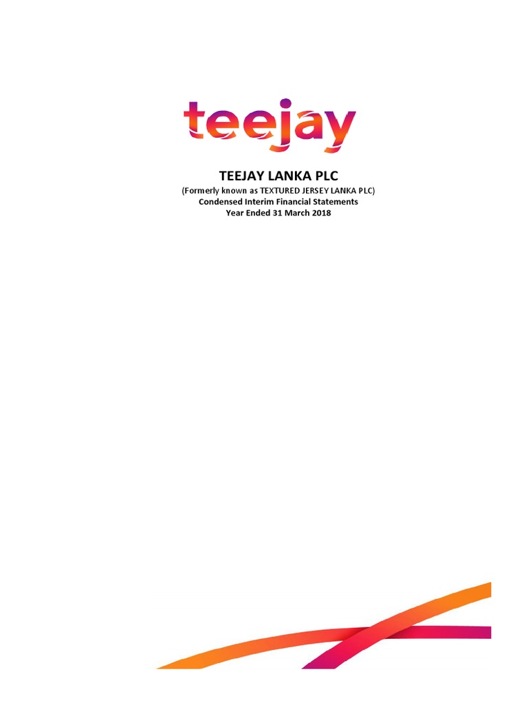 Teejay Lanka PLC | PDF | Dividend | Equity (Finance)