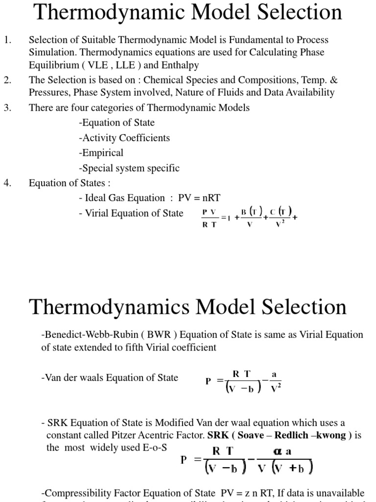 Thermodynamic Model Selection | Download Free PDF | Gases | Transparent ...
