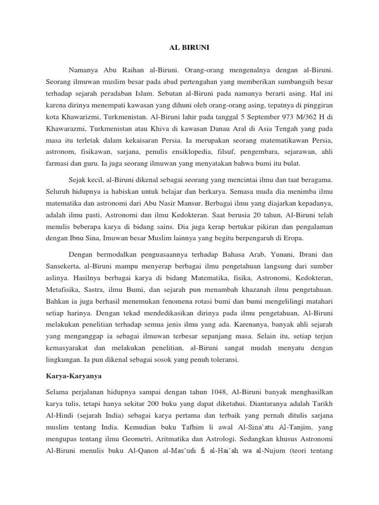 Al Biruni | PDF