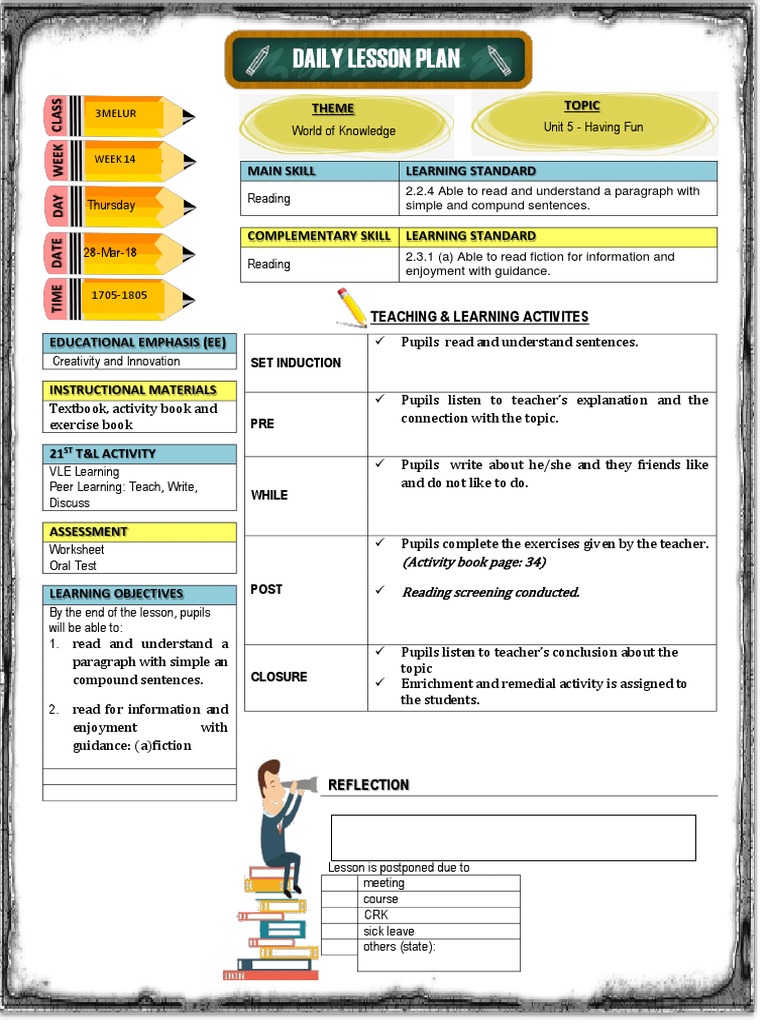 Daily Lesson Plan: Theme Topic | PDF | Lesson Plan | Teachers