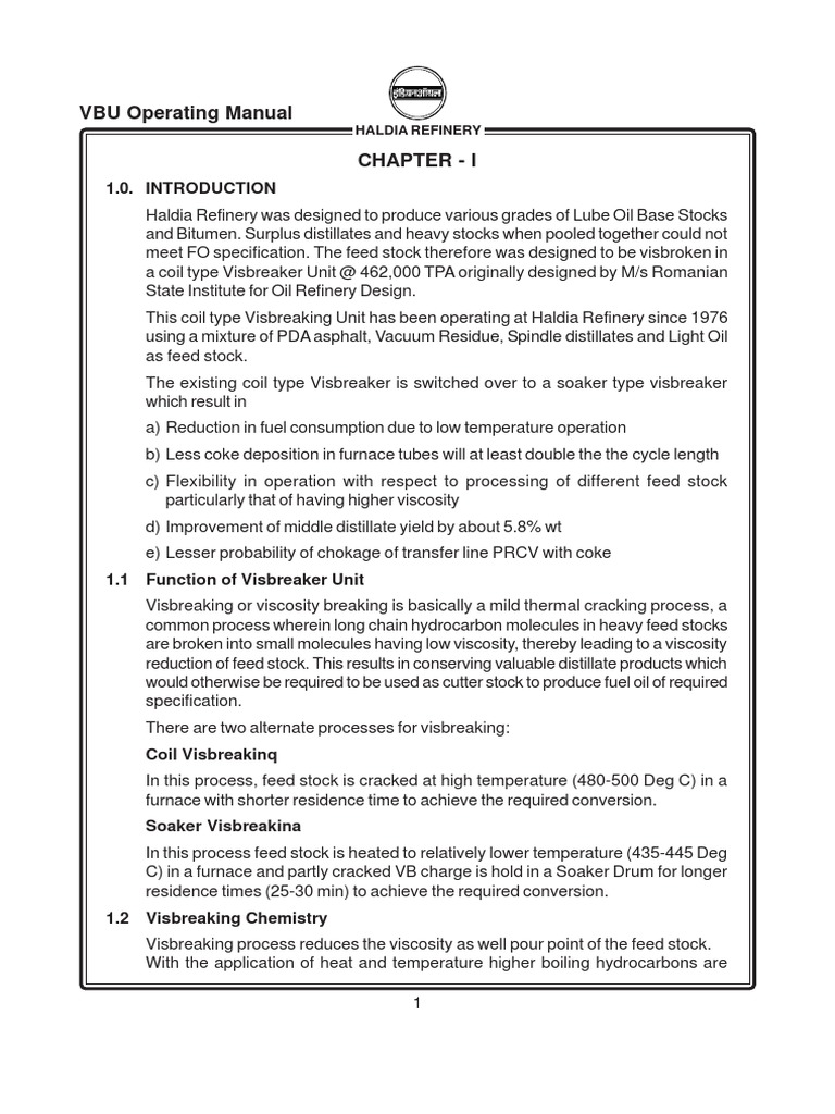 VBU Manual U-37 Chapter 1-13 PDF | PDF | Chemical Process Engineering | Chemical Engineering