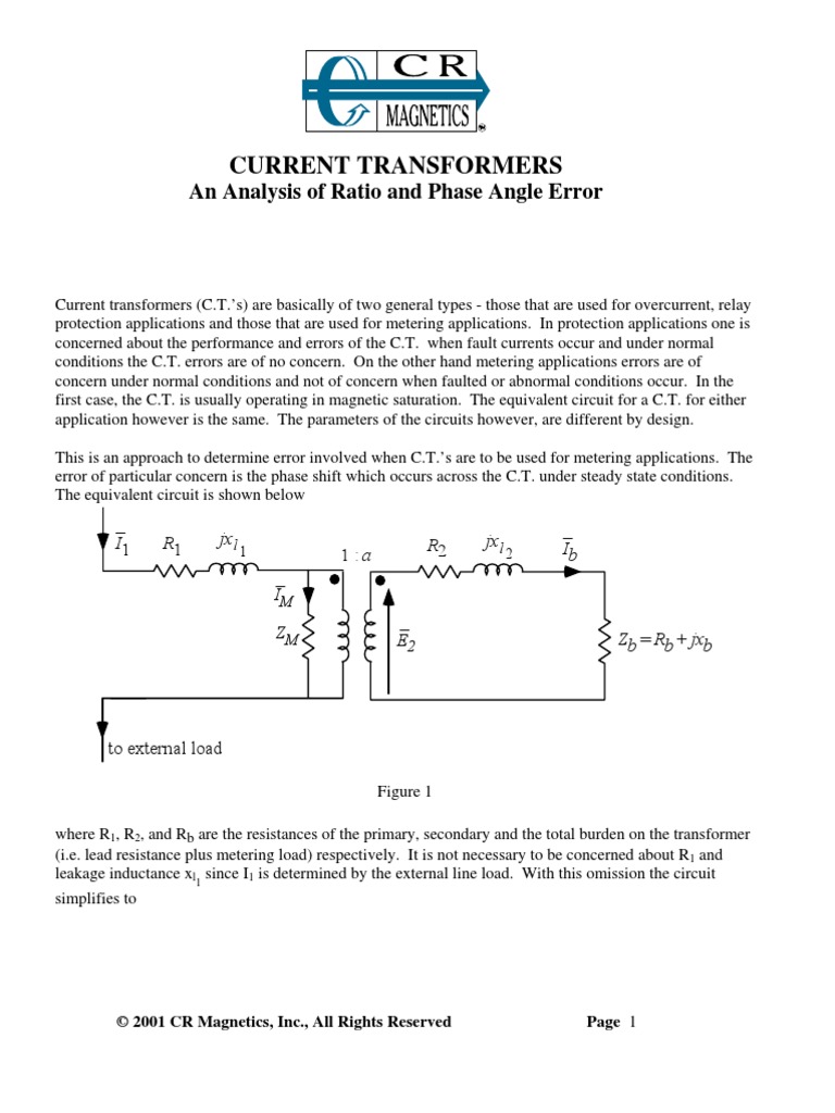 Analysis of Ratio and Phase Angle Errors | PDF | Electrical Impedance ...