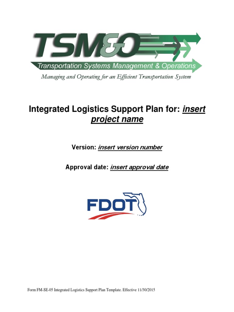 Integrated Logistics Support Plan Template | PDF | Logistics | Systems ...
