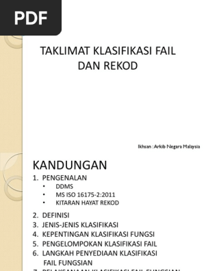 Klasifikasi Fail Sistem Fail Dan Surat Menyurat | PPT
