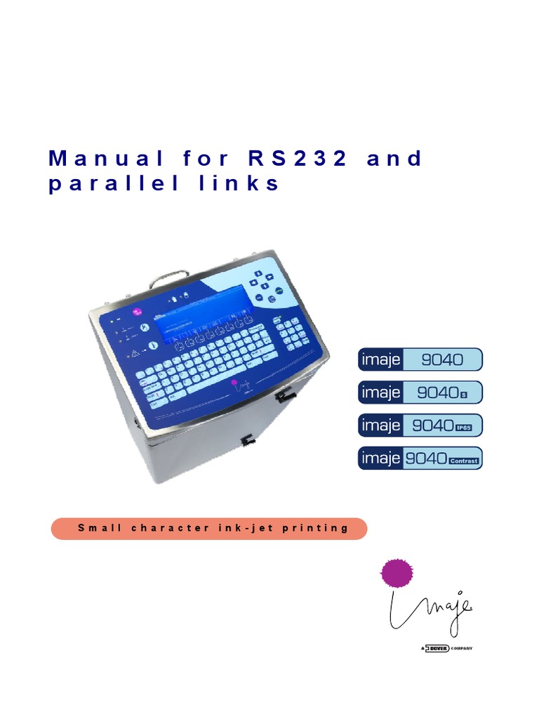 RS232 & Parallel Link Inkjet Printer Manual | PDF | Byte | Areas Of Computer Science