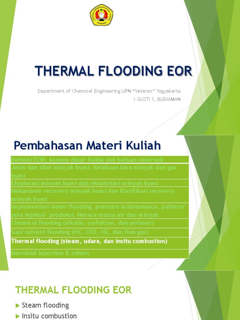 Thermal EOR: Steam Flooding Techniques | PDF | Petroleum Reservoir ...