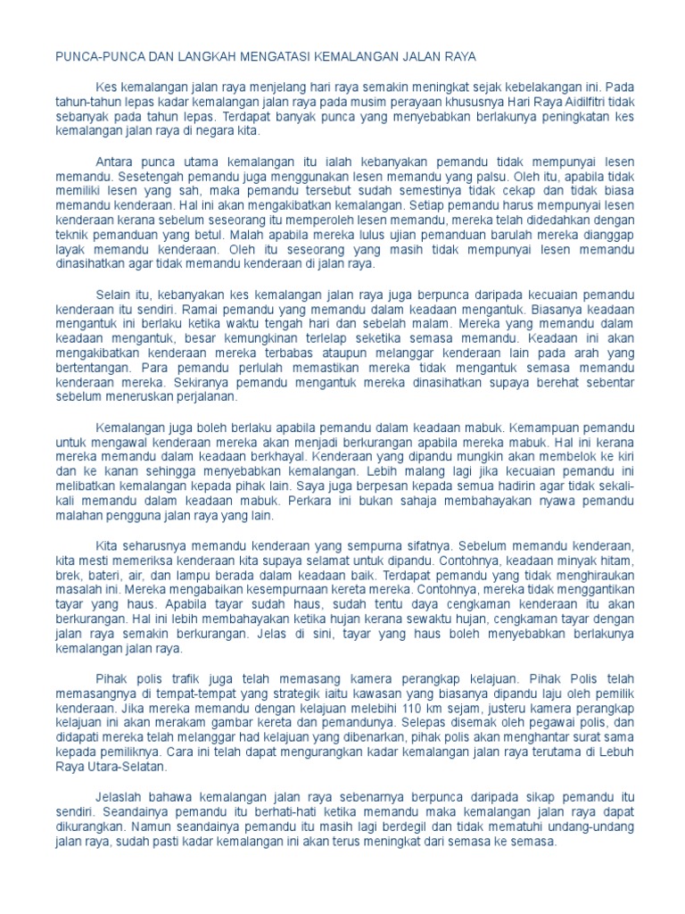 Contoh Karangan pt3 | PDF