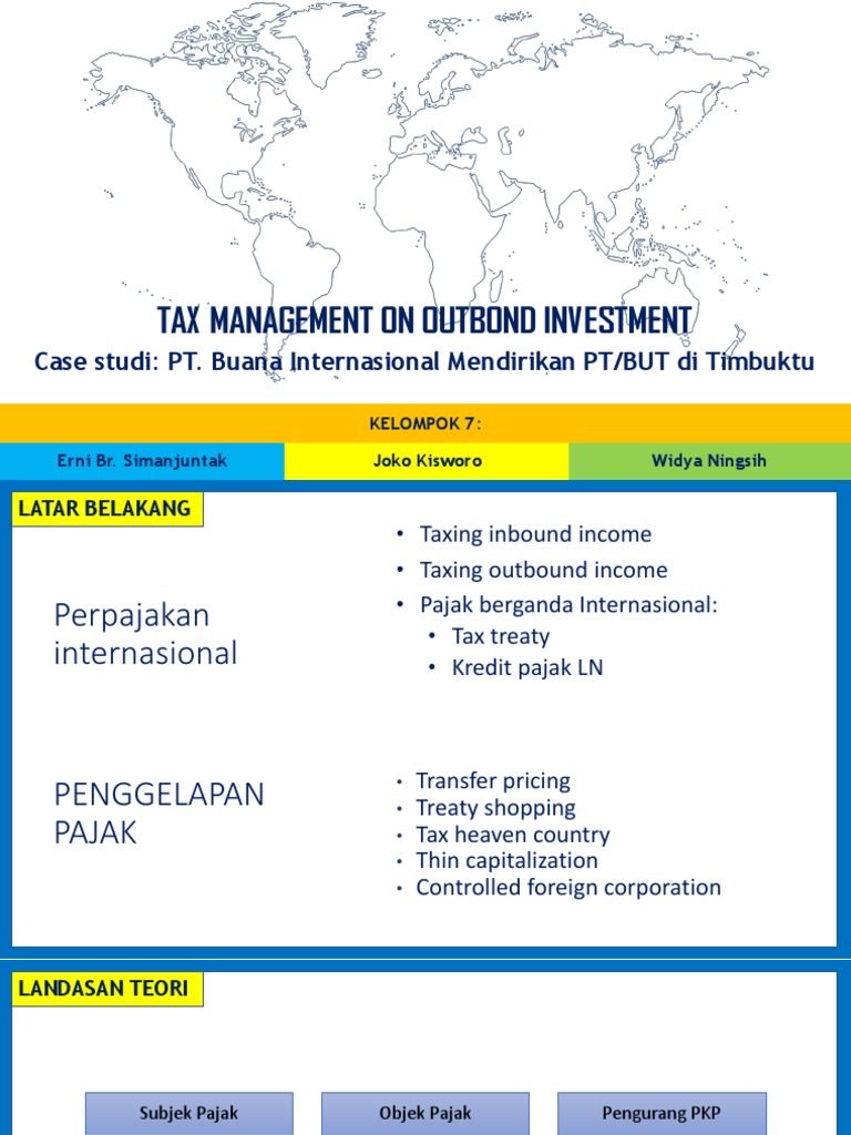 Tax Management on Outbound Investment | PDF