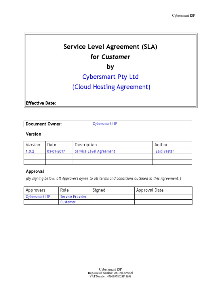 Cloud Hosting Sla | PDF | Service Level Agreement | Computer Security