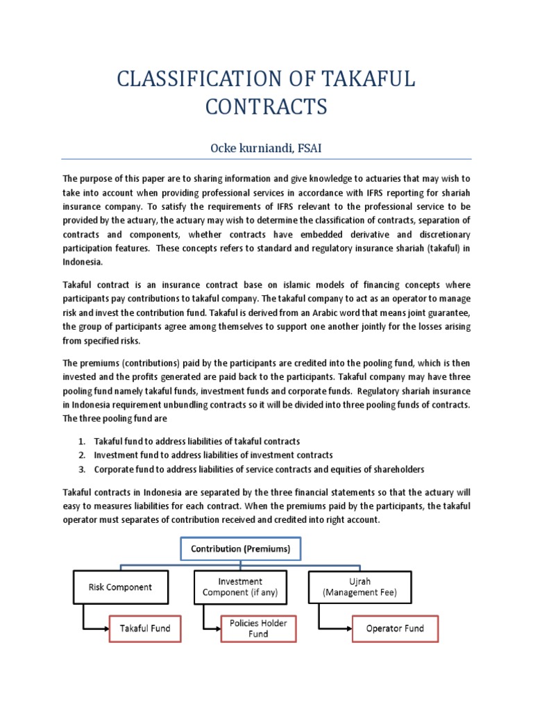 Handout Classification of Takaful | PDF | Actuary | Insurance