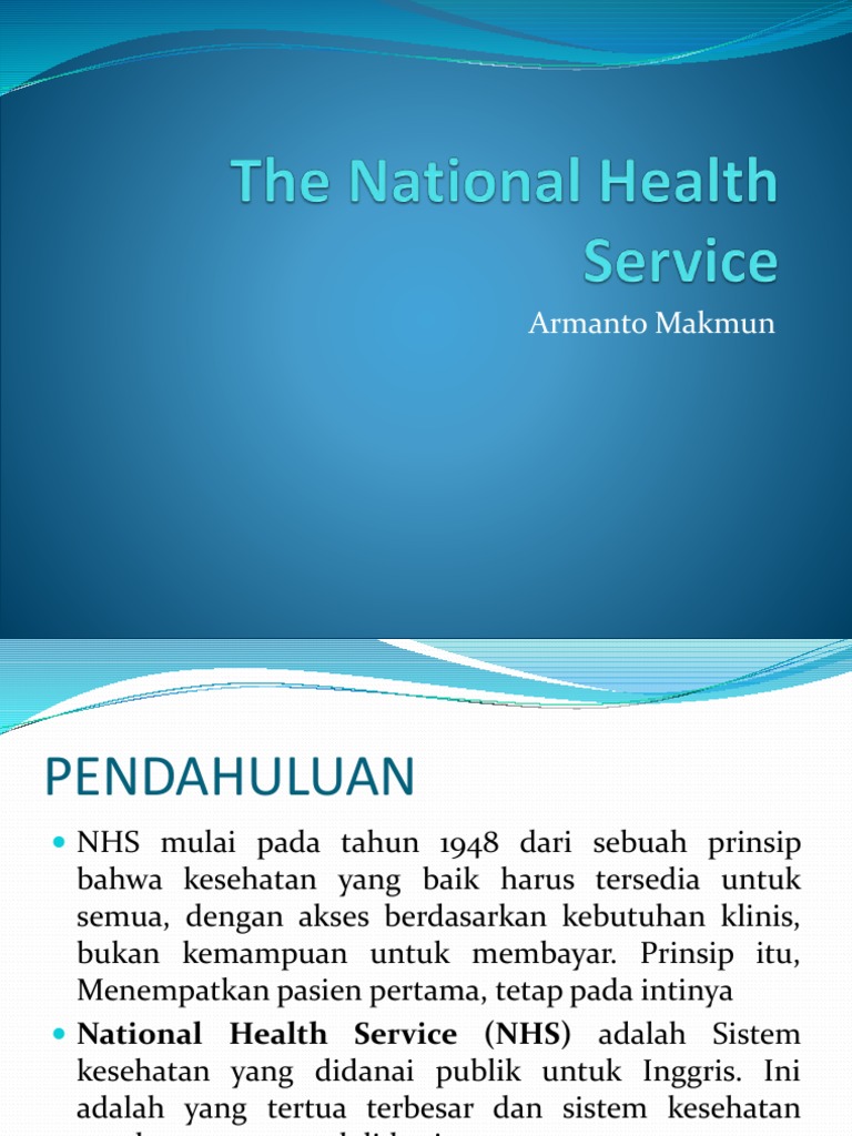 NHS: Sistem Kesehatan Publik Inggris | PDF