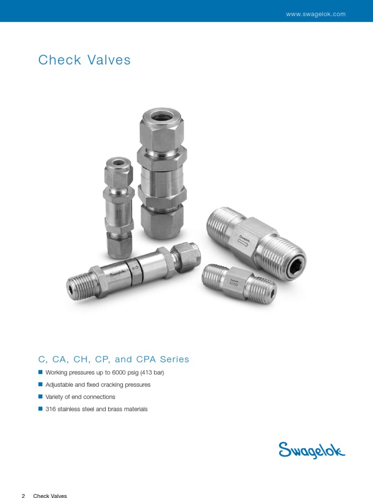 Swagelok | PDF | Valve | Pipe (Fluid Conveyance)
