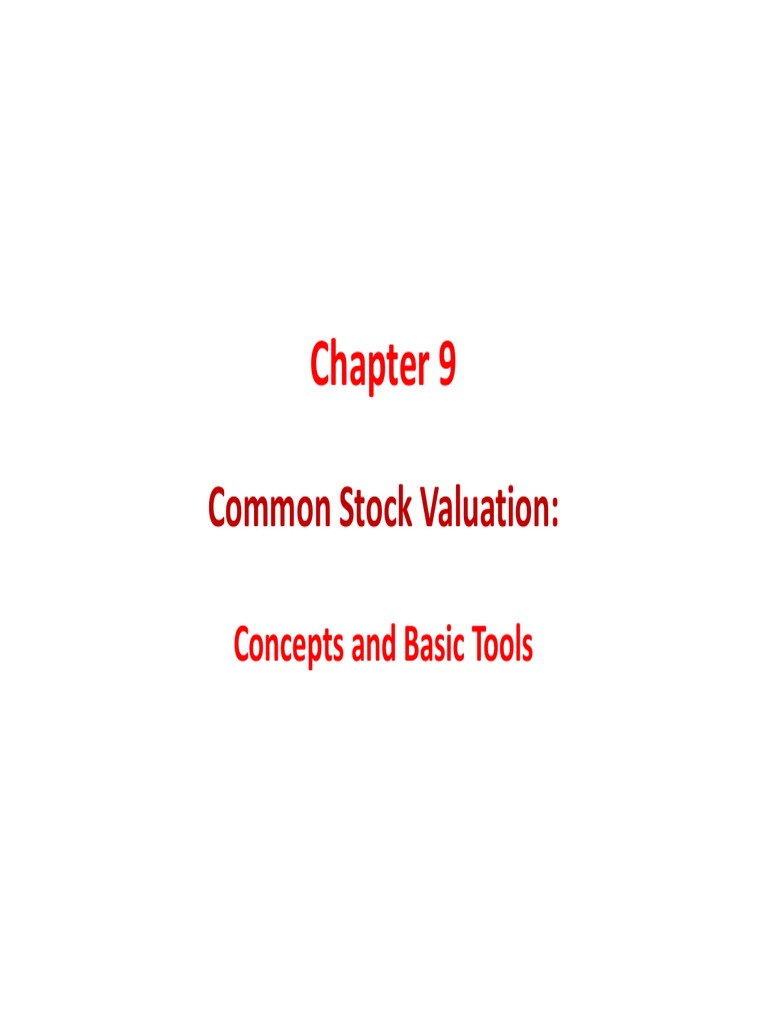Common Stock Valuation Techniques | PDF | Stock Valuation | Valuation ...