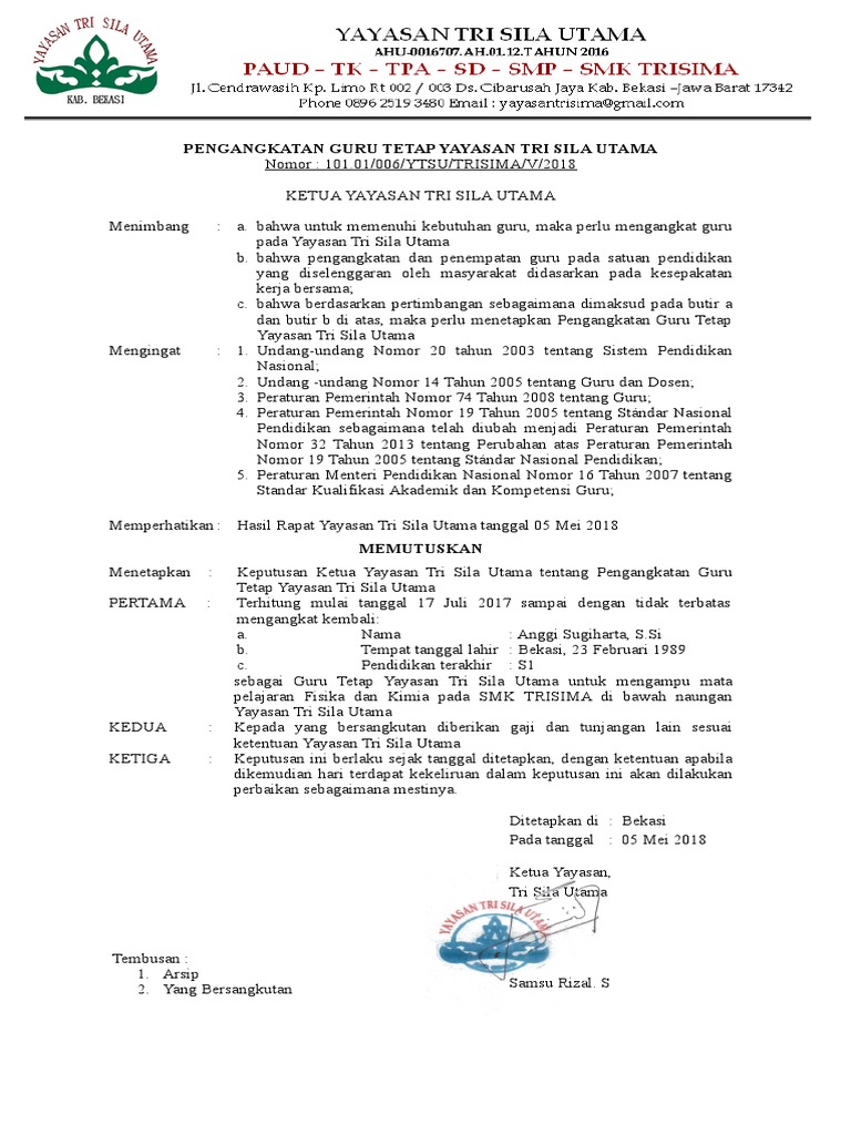 7 Contoh SK Gty | PDF