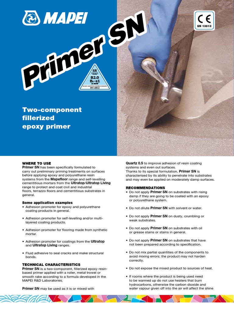 Primer SN Primer SN: Two-Component Fillerized Epoxy Primer | PDF ...