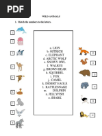 Wild Animals Chart | PDF