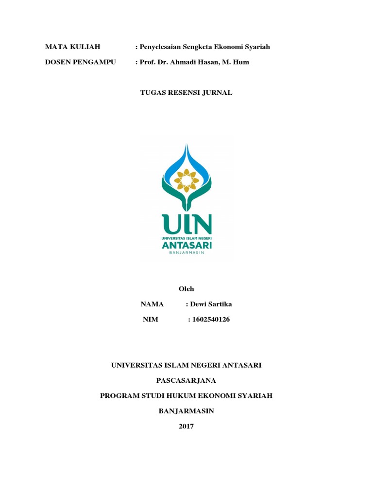 Contoh Resensi Jurnal | PDF