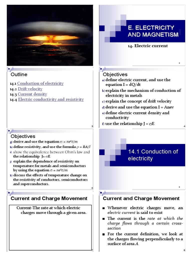 Chapter14 Electric Current | PDF | Electrical Resistivity And ...