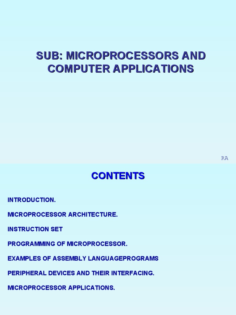 Microprocessor Architecture Overview | PDF | Central Processing Unit ...