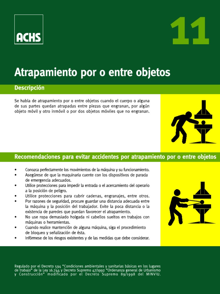 Atrapamiento Por o Entre Objetos PDF | PDF