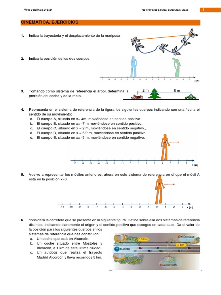 Ejercicios de Cinemática | PDF | Cinemática | Movimiento (física)
