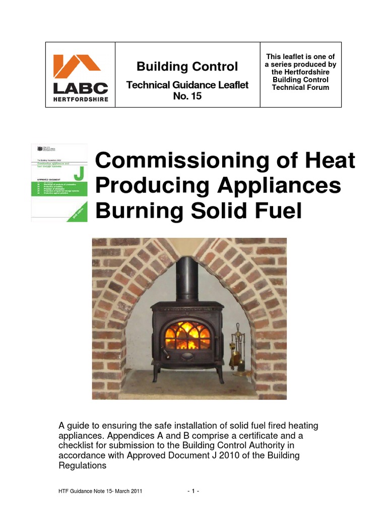 15 Technical Leaflet Commissioning Heat Producing Appliances Mar 2011 ...