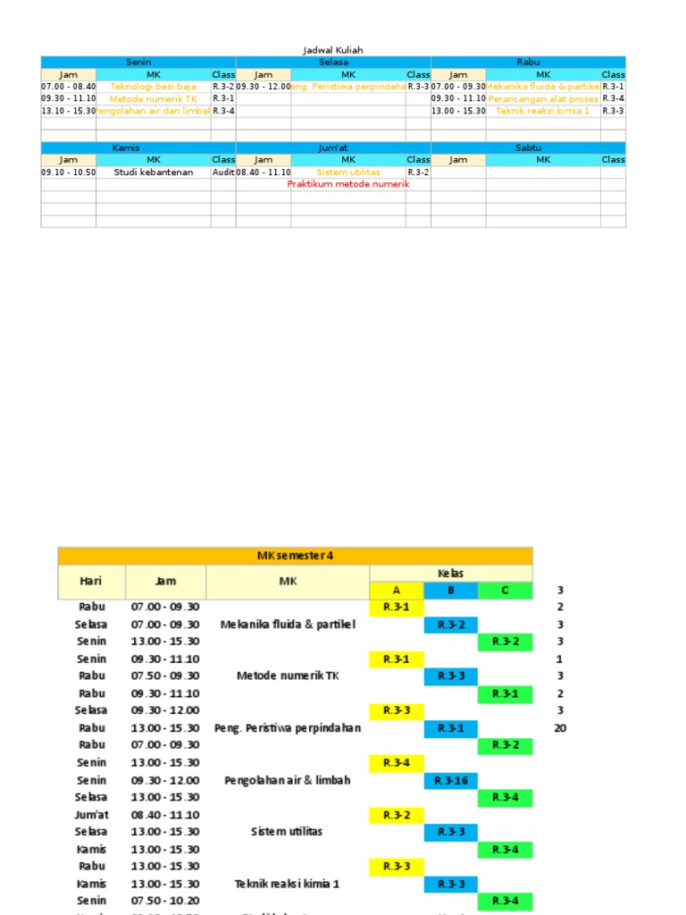 Schedule Sheet | PDF