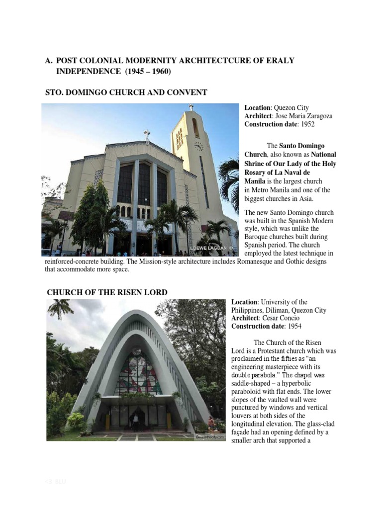 Philippine Arch 1945-1960, 1960-Present | PDF | Architectural Design ...