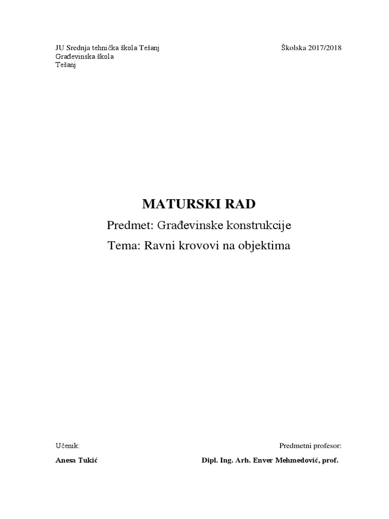 Maturski Rad | PDF