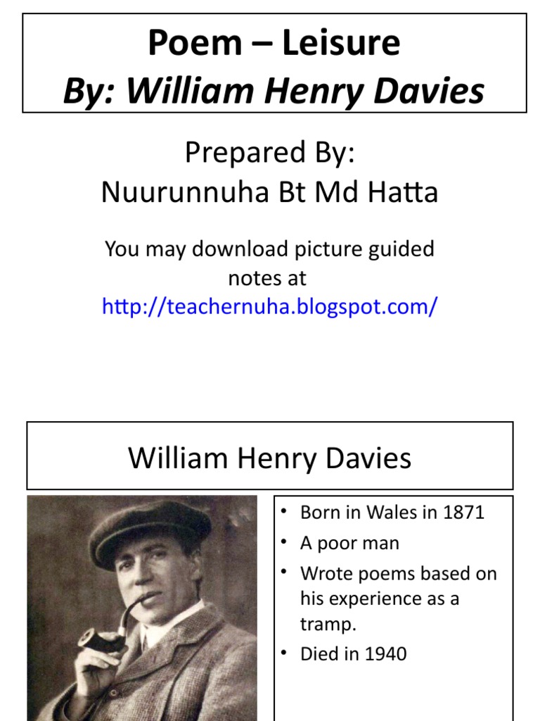 By: William Henry Davies: Poem - Leisure | PDF