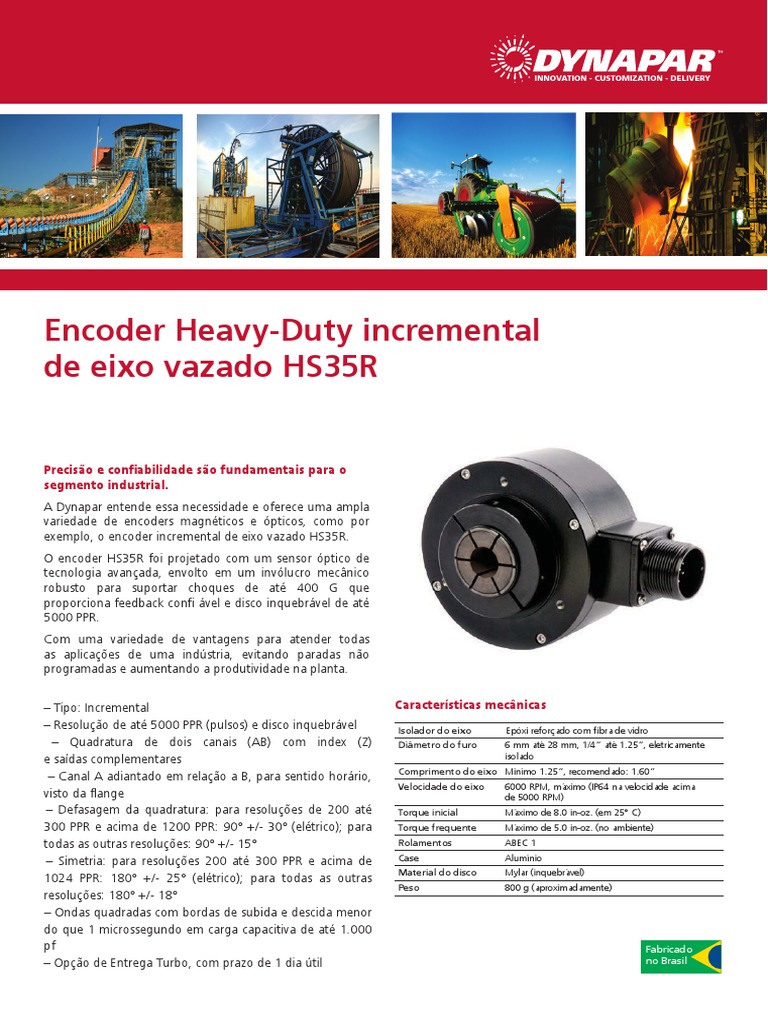 Encoder Dynapar HS35R Rev2016 1 | PDF | Technology & Engineering