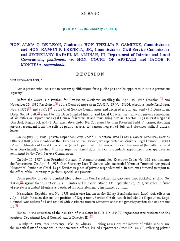 De Leon Vs CA - 127182 | PDF | Solicitor | Injunction