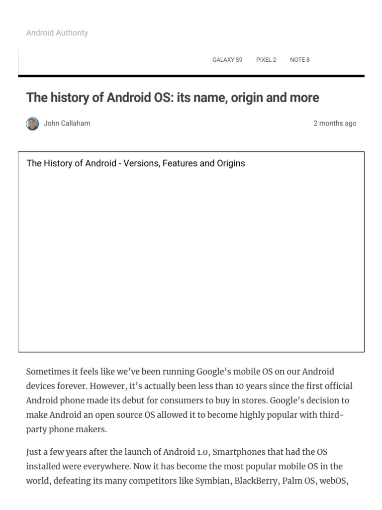 The History of Android OS - Its Name, Origin and More | PDF | Android ...