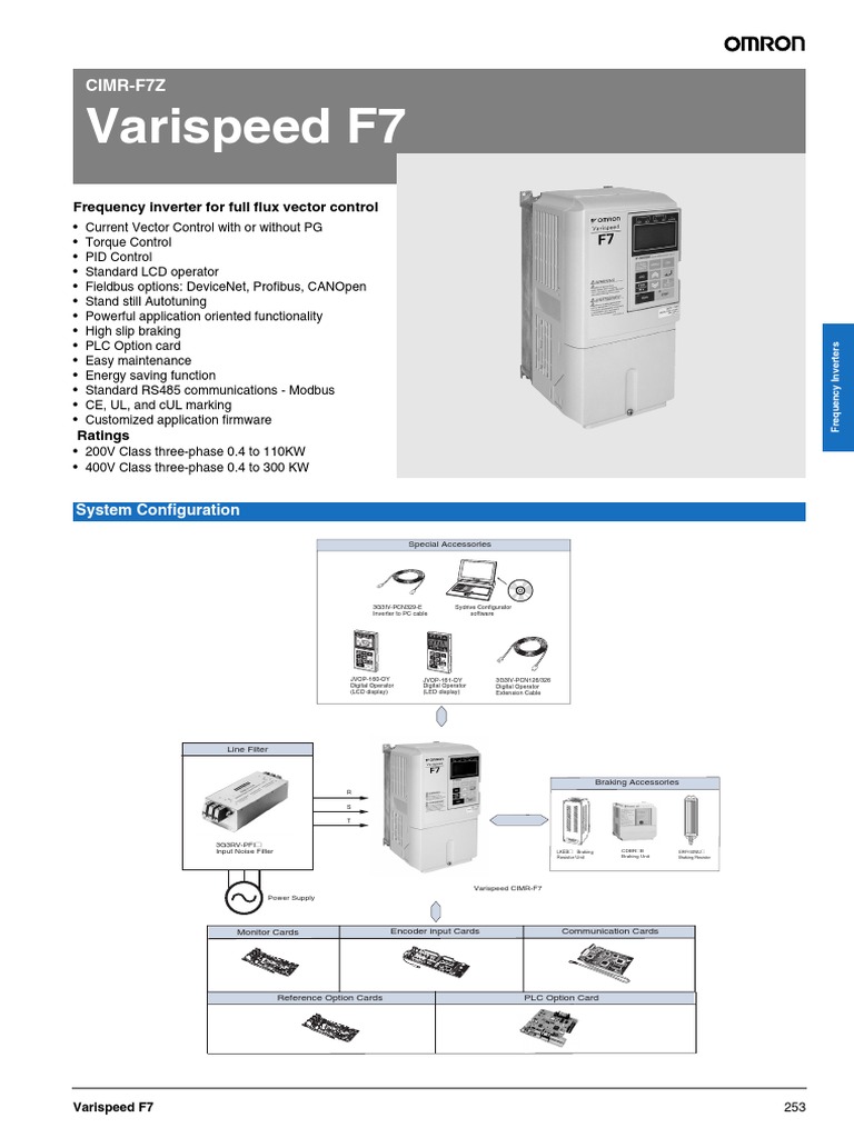 Omron F7 Series | PDF | Power Inverter | Electrical Engineering